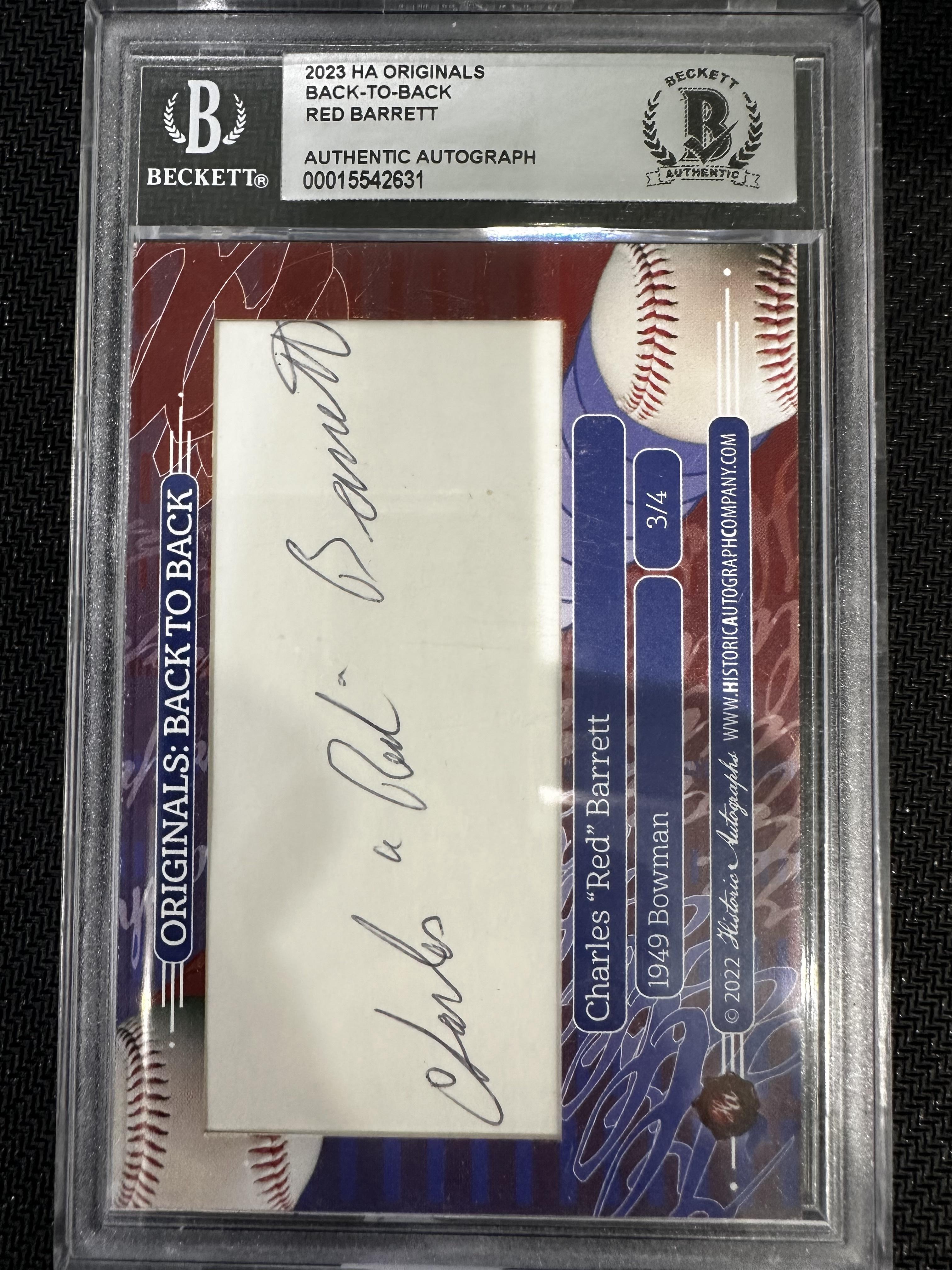 # Red Barrett HA Originals sports – Clubhouse Cards