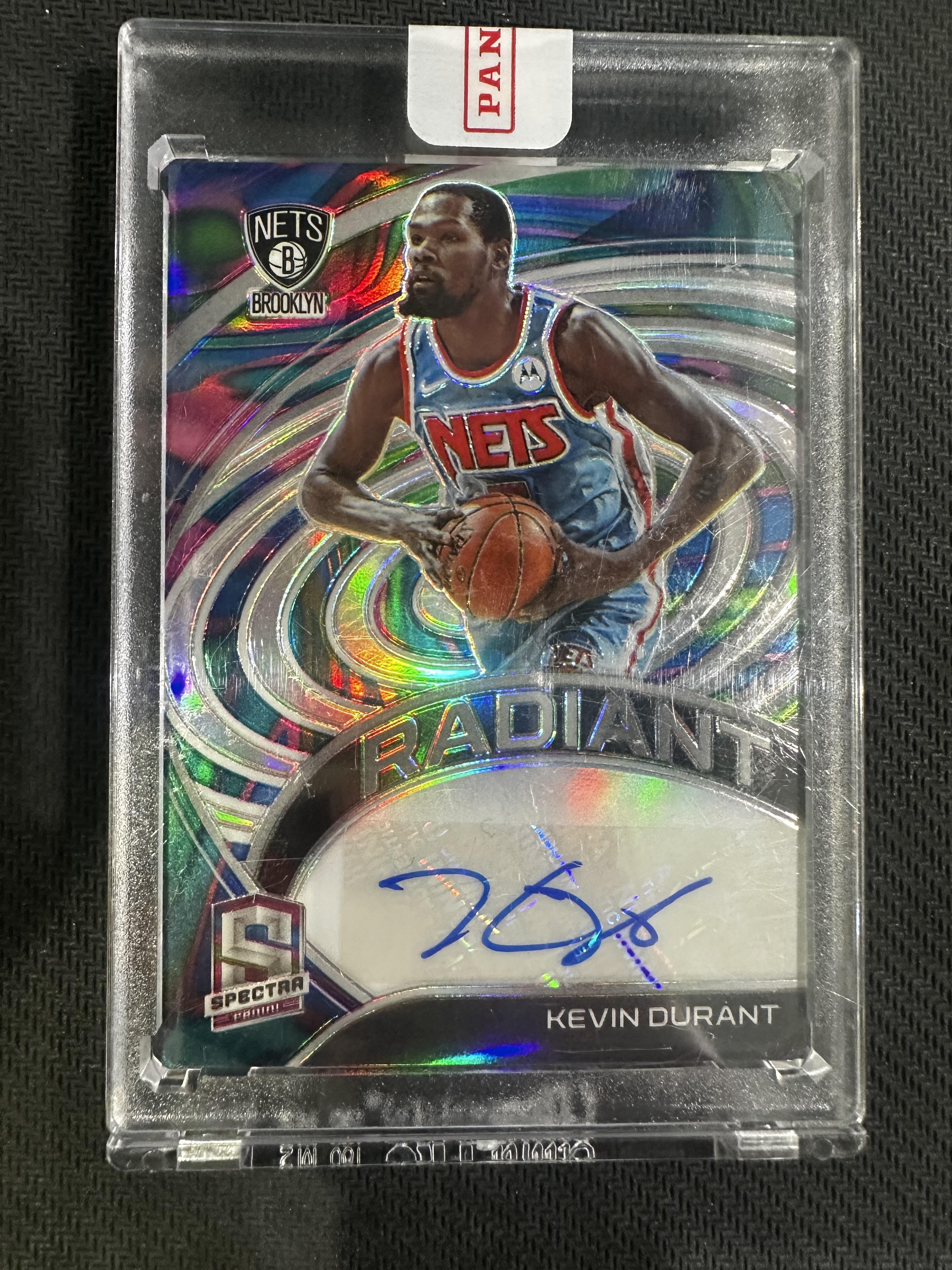 #RSI-KDU Kevin Durant 2020 Panini Spectra Auto /5 Nets Radiant Signatu ...