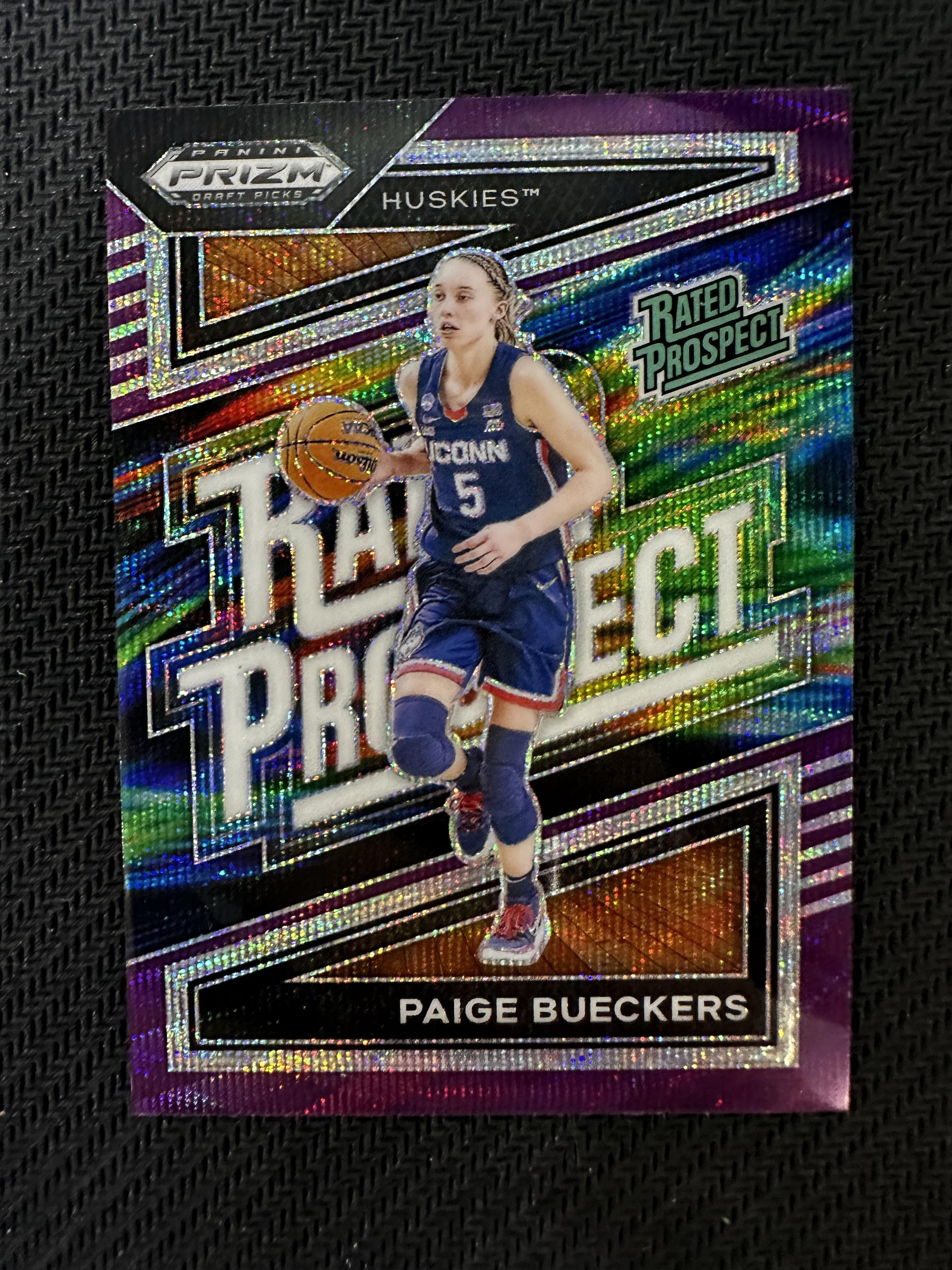 #2 Paige Bueckers 2024 Panini Prizm Draft Picks Rated Prospect Purple ...