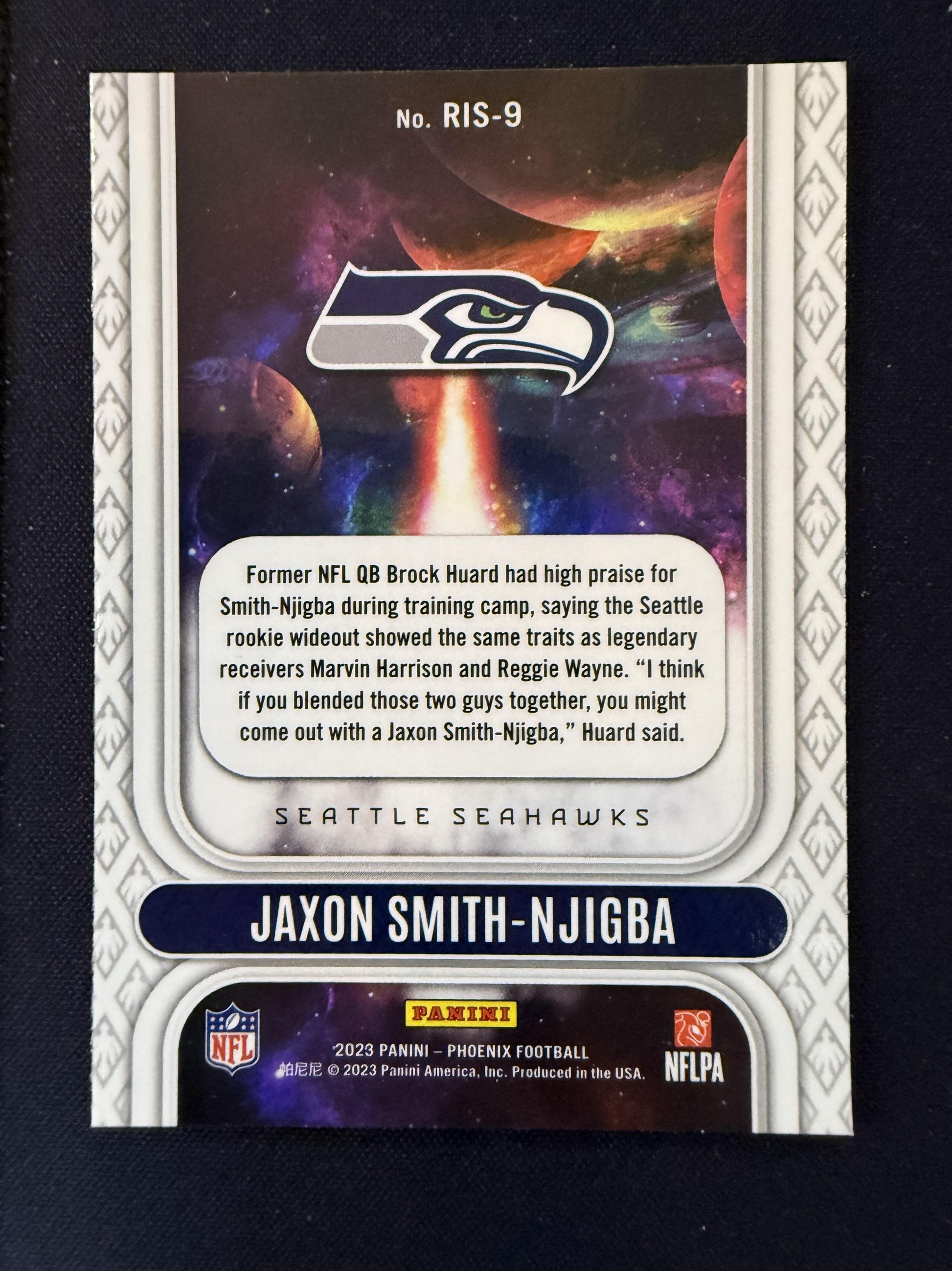 #RIS-9 Jaxon Smith-Njigba 2023 Panini Phoenix Rookie Rising White ...