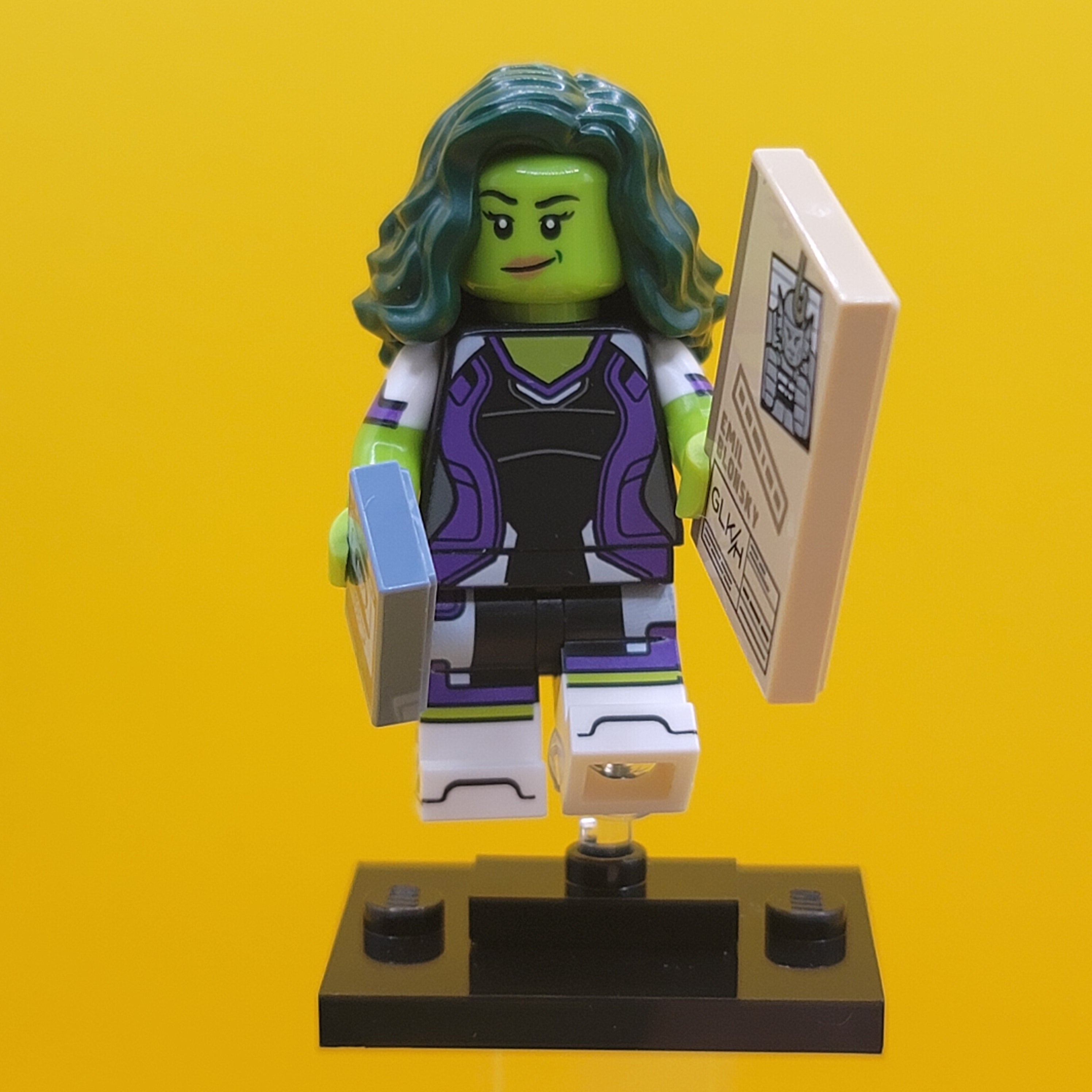 She-Hulk Marvel Studios Series 2 CMF Minifigure Lego (Complete Set, wi ...