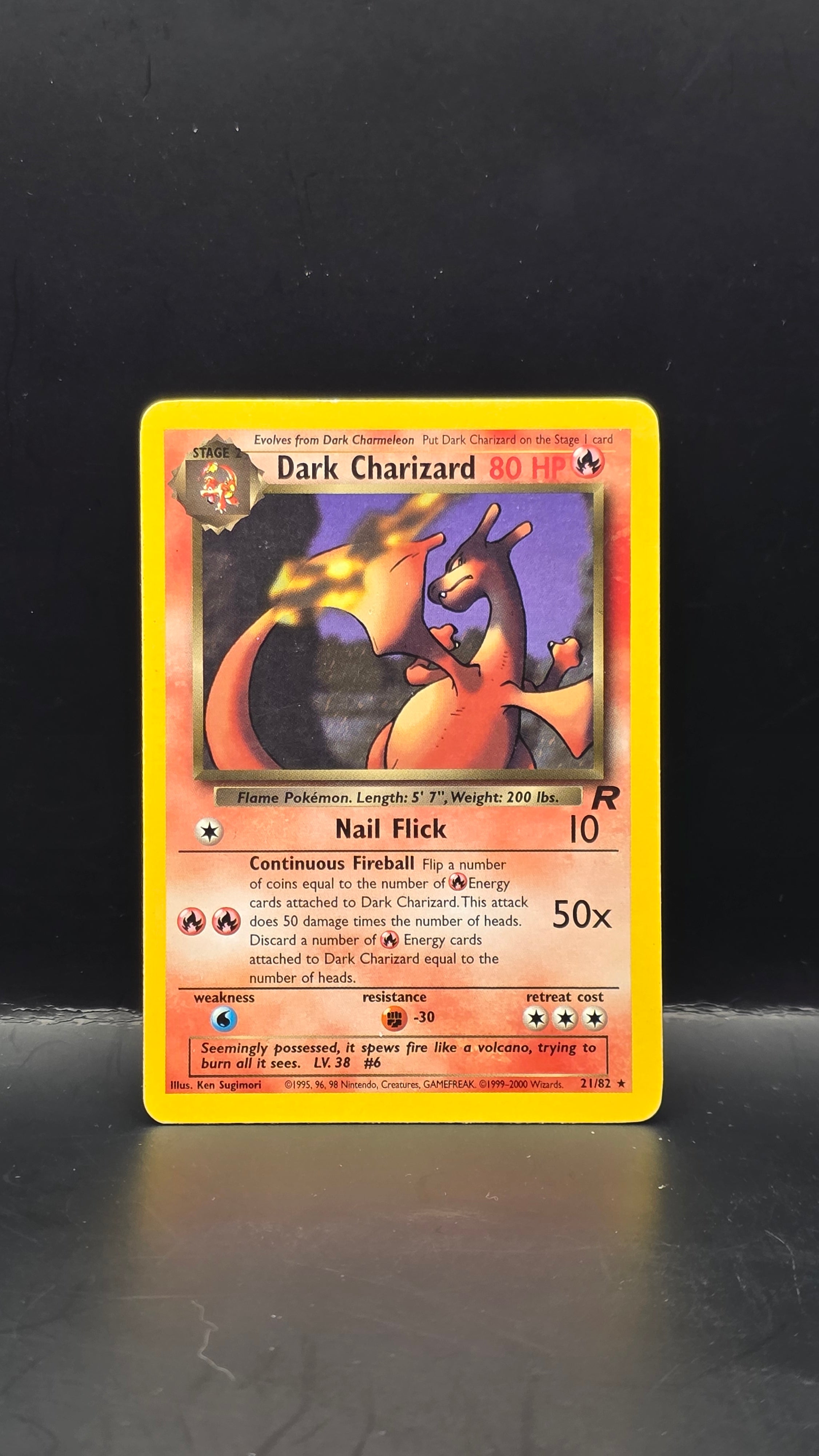 Dark Charizard (Unlimited Holo) #4/82 -Team Rocket – Clubhouse Cards